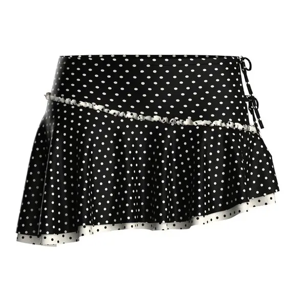 BLACKBOUGH SWIM Louise Ruffled Skort / Love Noir - Black