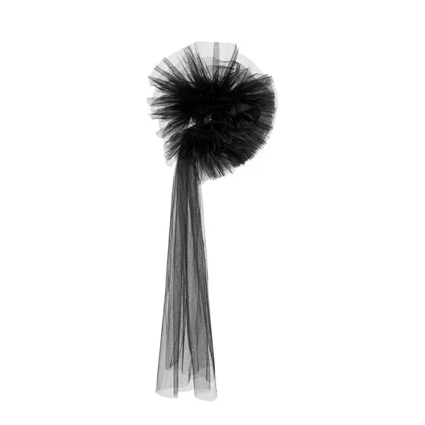 LIA ARAM Tulle-accented Corset - Black