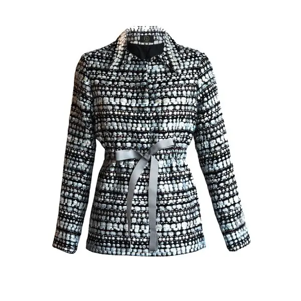 GEEGEE COLLECTION Grey / White Penelope Coat