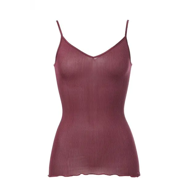 AROMATIQUE Silk Camisole – Dream Fold Edition, Peony - Red
