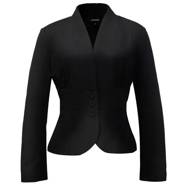 SMART AND JOY Fit-and-flare Blazer - Black