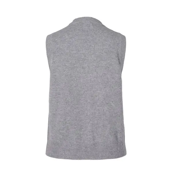 TIRILLM Agnes Cashmere Vest, Melange - Grey