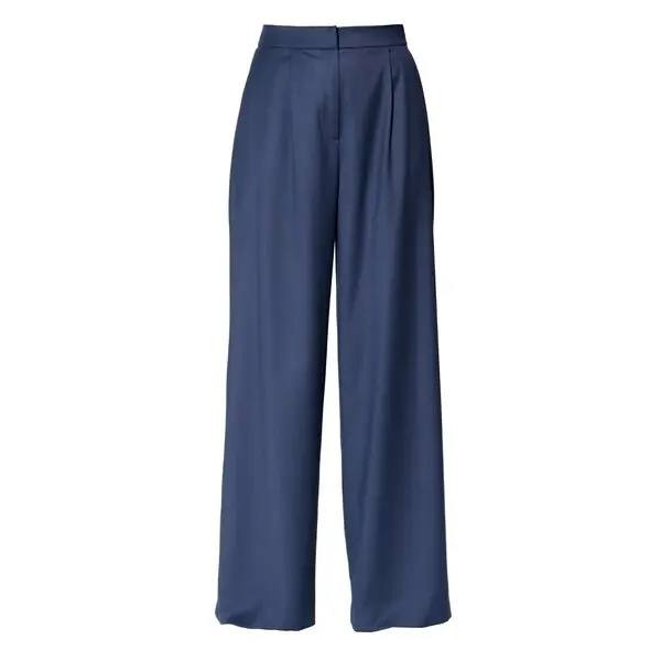 AGGI BY HALEWSKI Ophelie Moonlight Wide High Waist Suit Trousers - Blue
