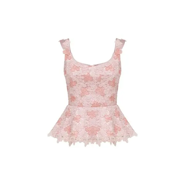 GEORGETTE Belle Peplum Corset - Pink