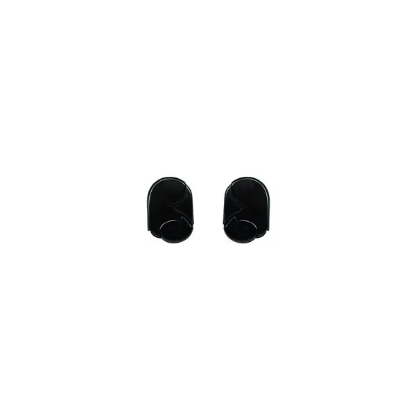 GISSA BICALHO Handmade Acrylic Earring Rosebud - Black