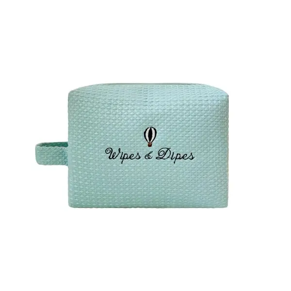 LILLY LOVES Waffle Wipes And Dipes Pouch - Blue