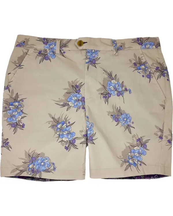 LORDS OF HARLECH John Oxford Harmony Flat Front Short Pumice - Brown