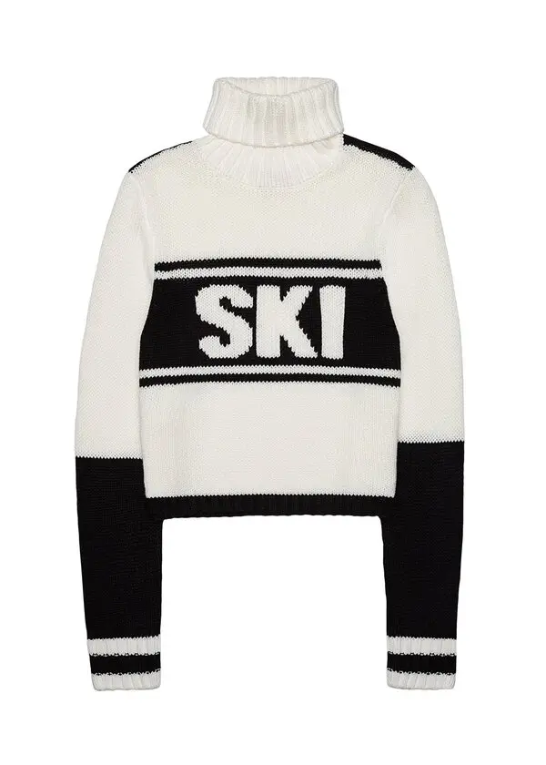 ELLSWORTH + IVEY Jade Turtleneck Sweater Vintage Ski - Black