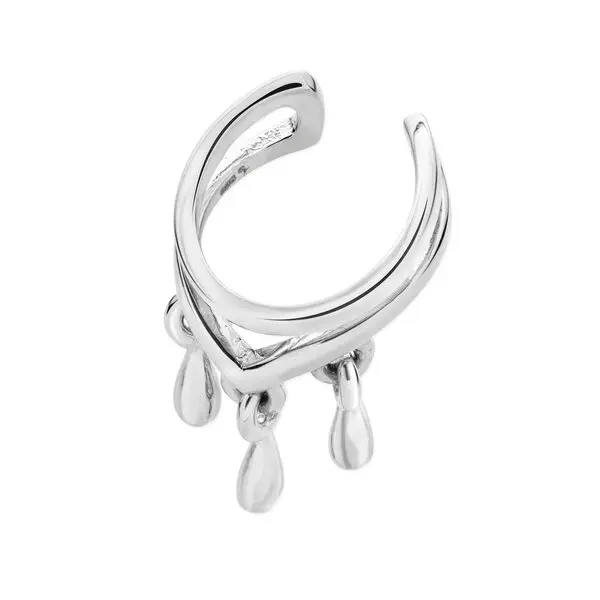 LUCY QUARTERMAINE Solid Sterling Tri Drop Cuff
