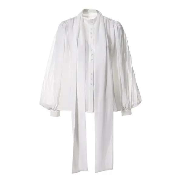 AGGI BY HALEWSKI Linda Muslin Blouse