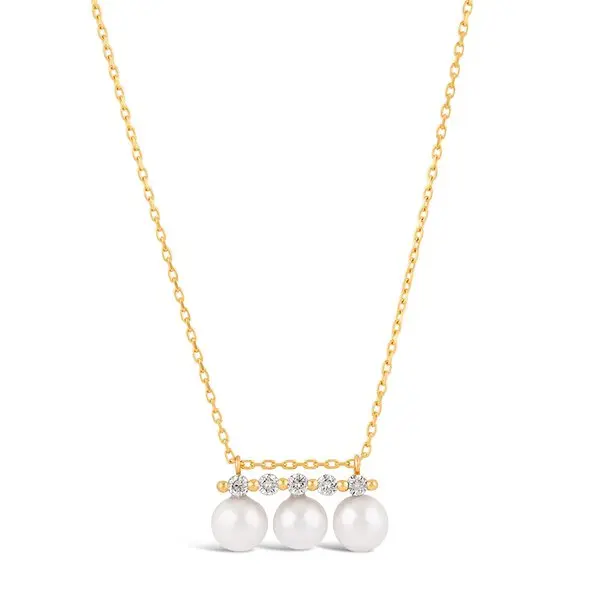 DINNY HALL Shuga Triple Pearl & Lab-created Diamond Pendant - Gold