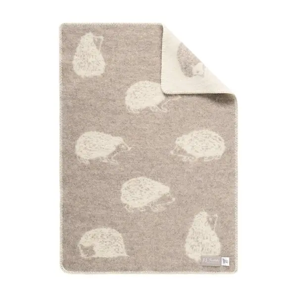 J.J.Textile Hedgehog Little Wool Blanket - Brown