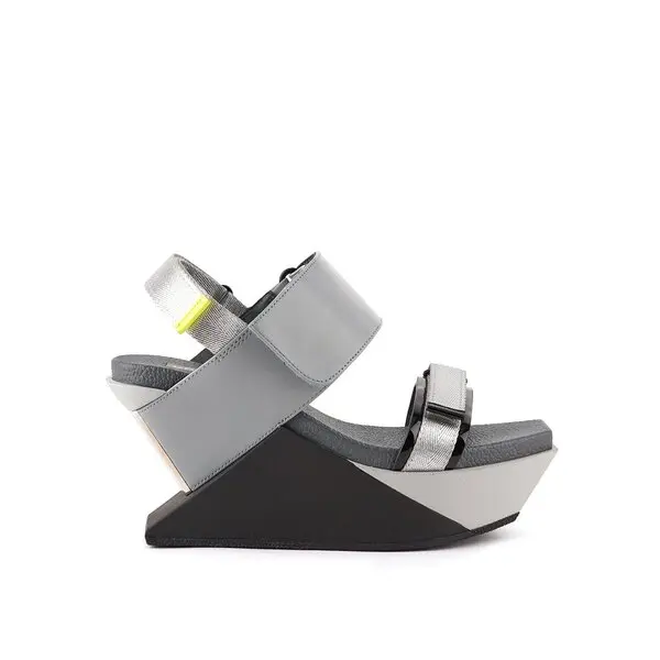 United Nude Delta Run Wedge - Silver/black/grey