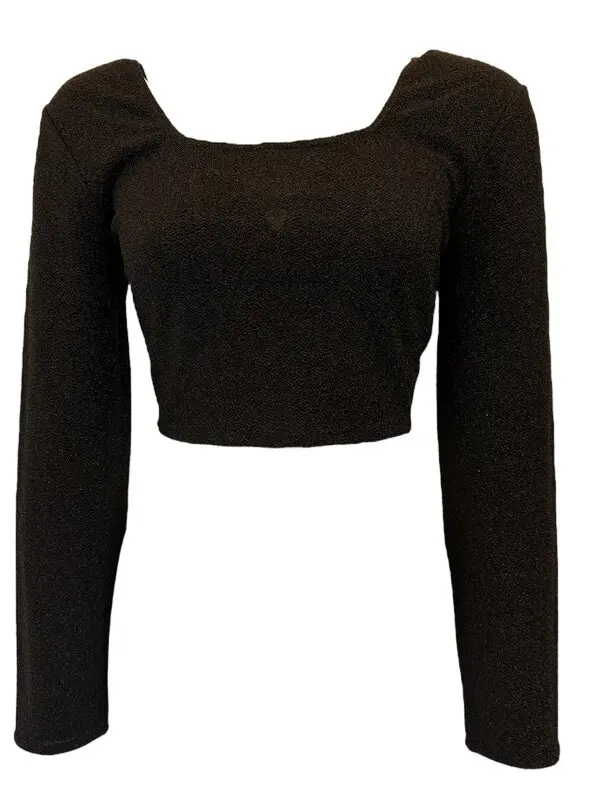 ANY OLD IRON Shimmer Top - Black