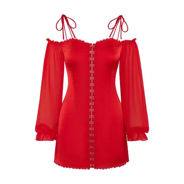 EMPRESS MIMI Heartbreaker Mini Corset Dress - Red