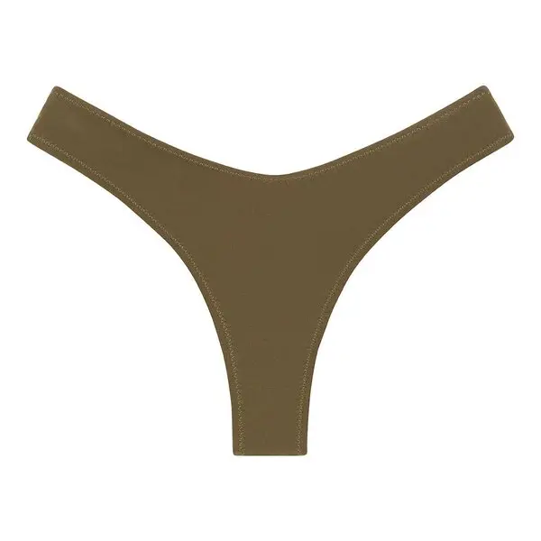 MONTCE Khaki Lulu Zig-zag Stitch Bikini Bottom - Green