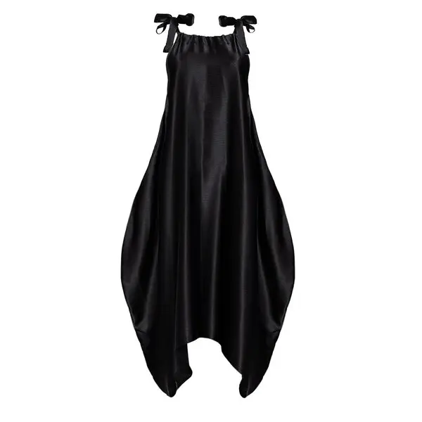 BIANCA POPP Semiballoon Dress With Ribbons - Black
