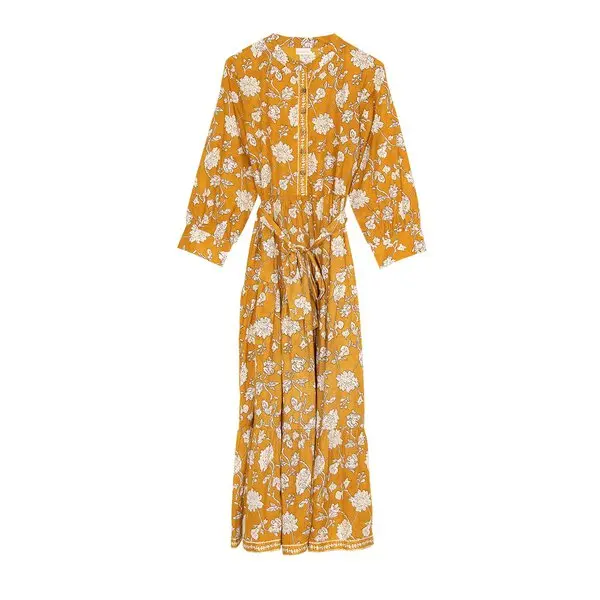 INARA En Tulip Cotton Dress - Gold