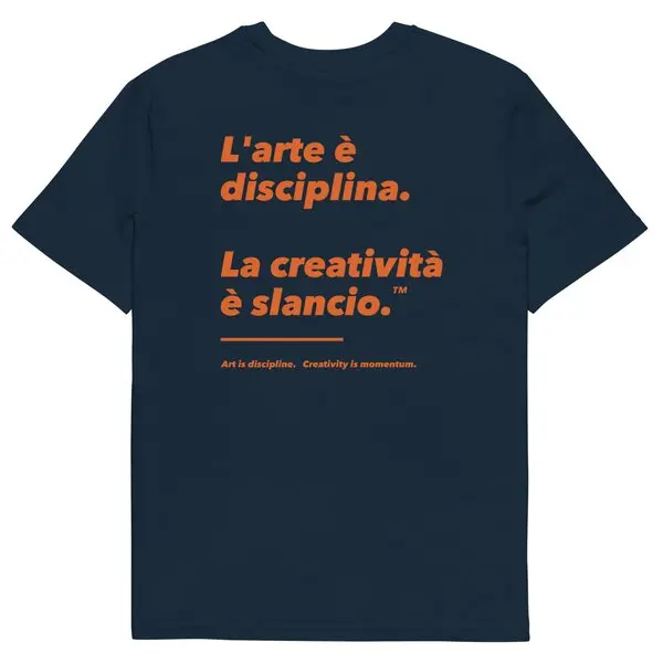 ANCHOR & CREW Navy Art & Motum Creative Standard Organic Cotton T-shirt - Blue