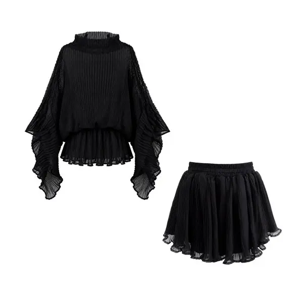MOHALA GREY Kahe Shorts Set - Black