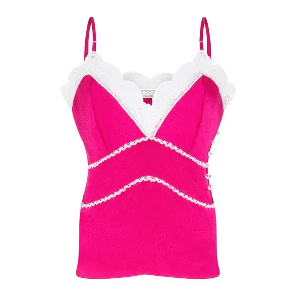 LISA THE LABEL Le Jardin Plumerella Cami - Red