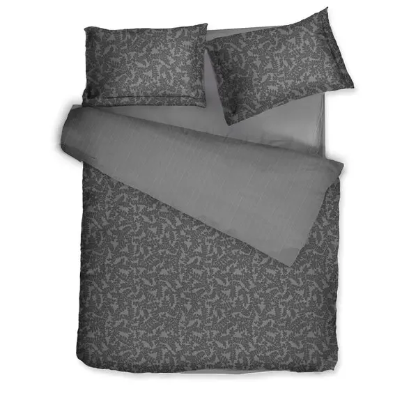 DECOFLUX HOME Sateen Bed Linen Set Jaquard - Grey