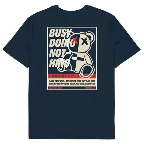 ANCHOR & CREW Navy Four Busy Doing Nothing Editions Organic Cotton T-shirt - Blue