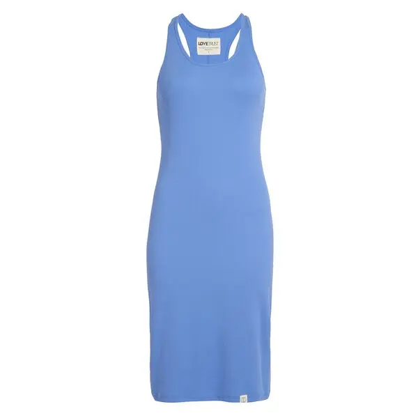 LOVETRUST Pima Rib Knit L&l Racerback Dress - Blue