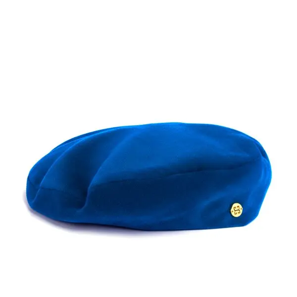SIBI HATS Audrey Cobalt Velvet Beret Hat - Blue