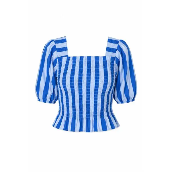 Mind Traveler Beth Striped Top - Blue