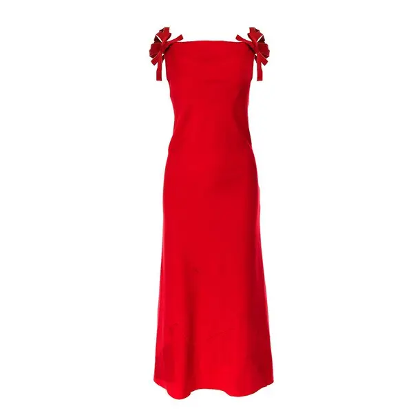 SILVIA SERBAN A-line Jersey Dress With Adjustable Straps