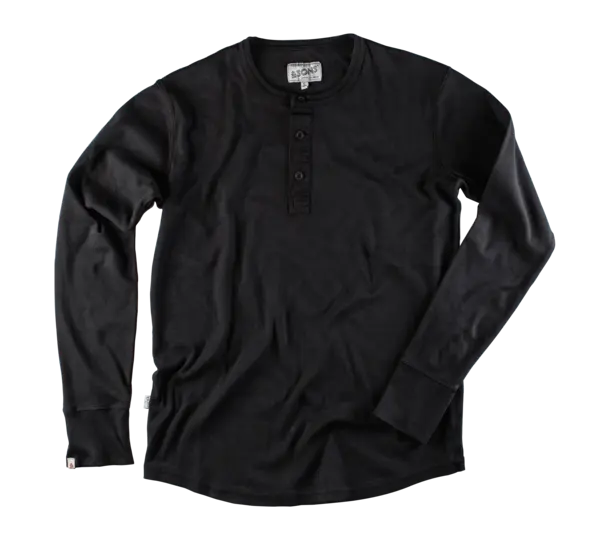 &SONS TRADING CO The New Elder Henley Shirt - Black