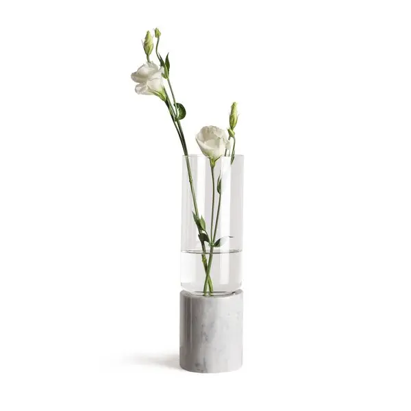 And Jacob Soliflor Marble Vase - White