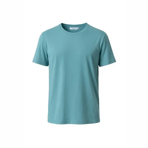 Haris Cotton Basic Cotton T-shirt Crystal - Blue
