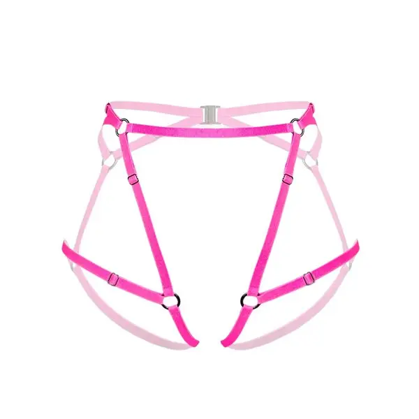 MONIQUE MORIN LINGERIE Frisson Harness Electric Magenta - Pink
