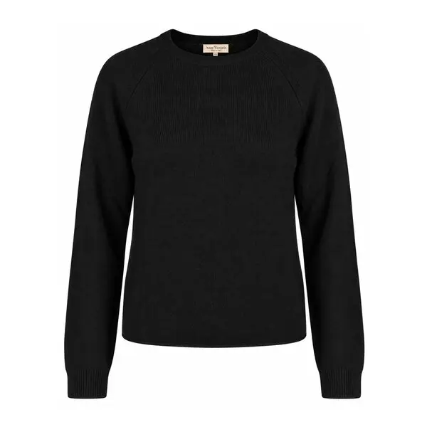 ANSE VICTORIN Elaine Silk Cashmere Pullover - Black