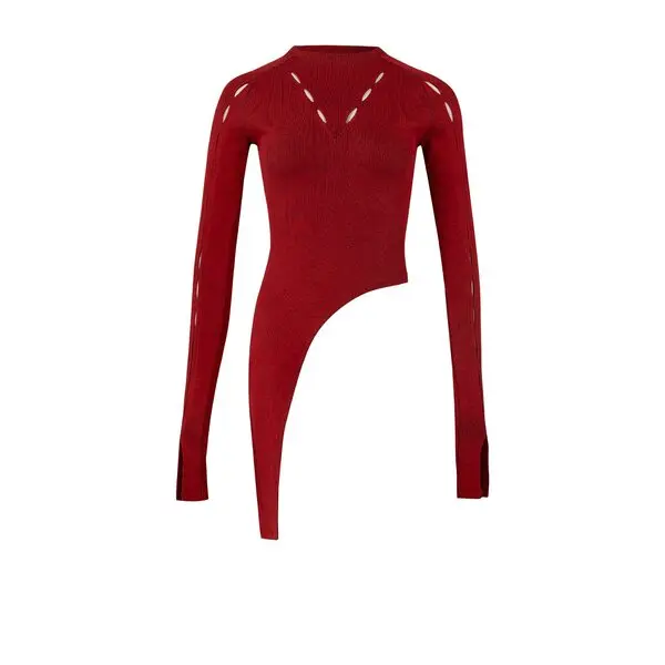 PCFG Your Itch Two Tones Rib Top - Red