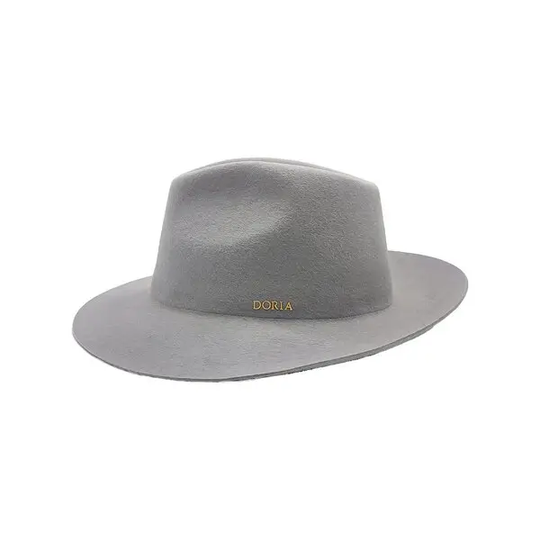 DORIA 1905 Pearl Smooth Lapin Felt Drop Hat - Grey