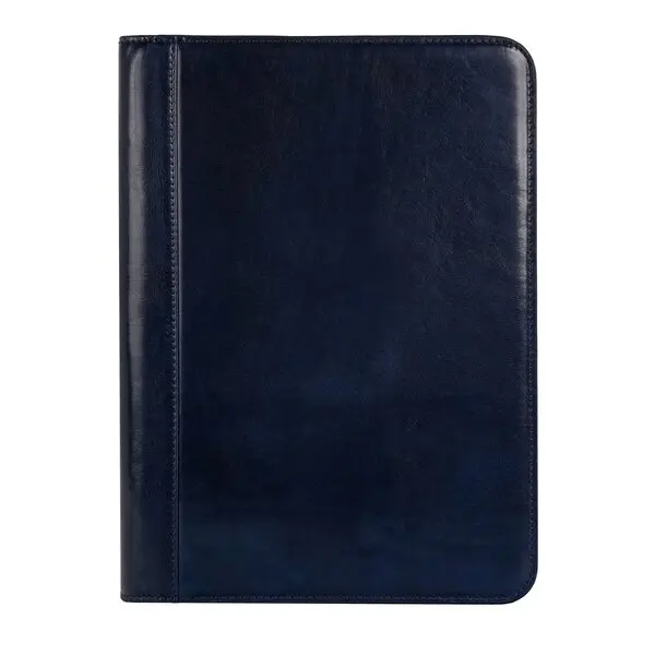TIME RESISTANCE Leather Docuts Folder Organizer Candide - Blue