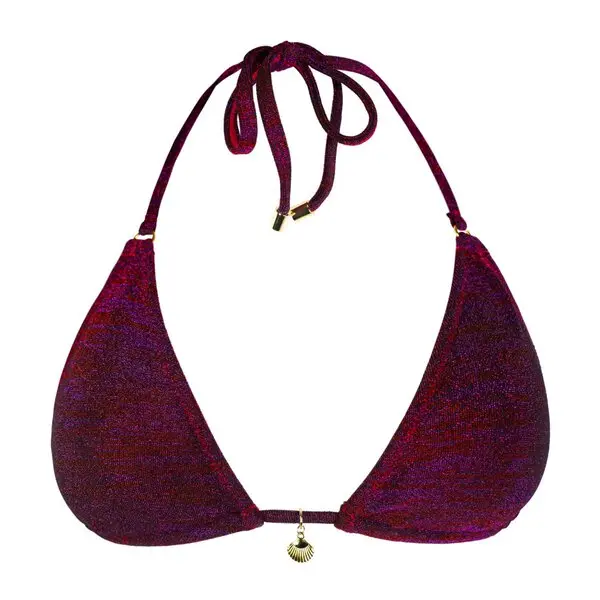 ENEZ SWIM Mira Top Black Cherry Glitter - Red