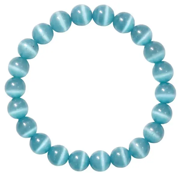 SEREE Manifest Collection Clarity Cat's Eye Beaded Bracelet - Blue