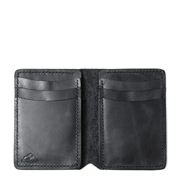 ROARCRAFT Vertical Bifold Leather Wallet Laodikya Coal - Grey