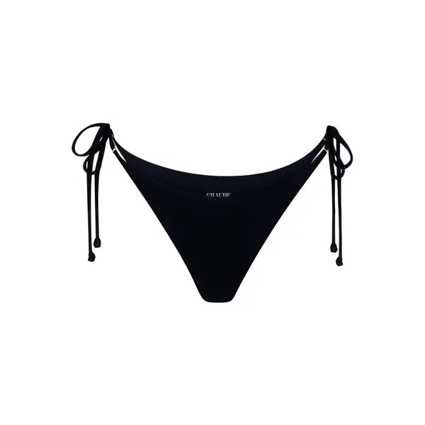 CHAUDE SWIMWEAR Toni Triangle String Bottoms Onyx - Black