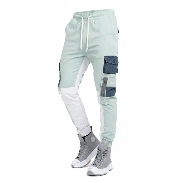 Chuks Collins Act Self Cargo Pants – Soft Mint | Diffusion Collection - Blue