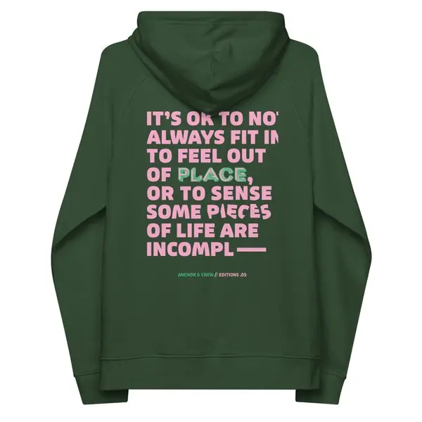 ANCHOR & CREW Bottle Five It's Ok Editions Organic Cotton Hoodie - Green