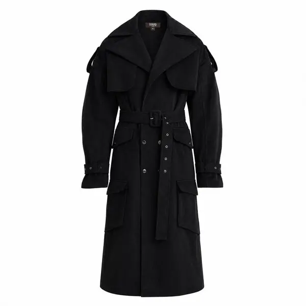 LUROQ LONDON Textured Utility Trench - Black