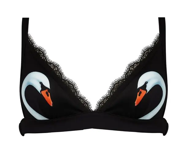 NOBLESSE OBLIGE Swan Bralette - Black