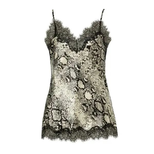 SAINTED SISTERS Scarlett Ivory Snake Camisole - White