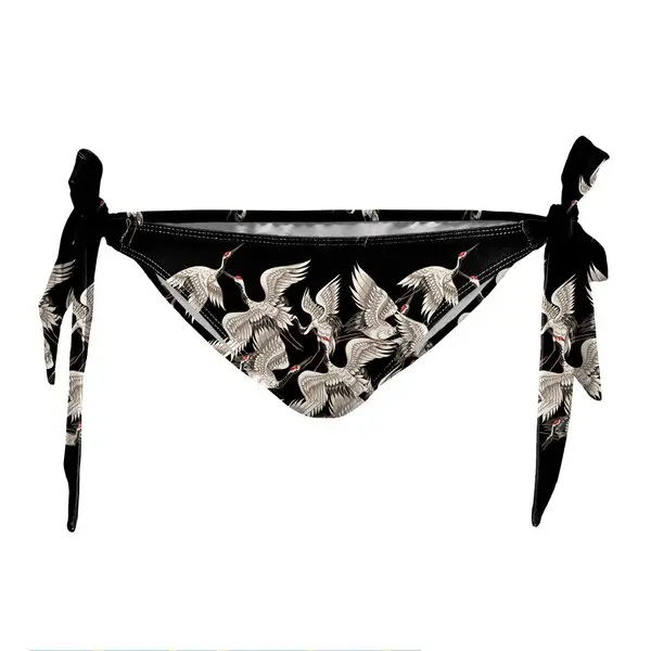 ALOHA FROM DEER Cranes Bikini Bows Bottom - Black
