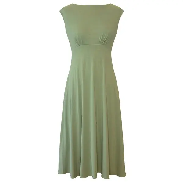 ALIE STREET LONDON Luna Midi Dress With Pockets In Pistachio - Green